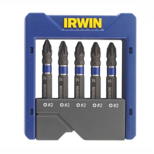 Irwin 1923435 Impact Screwdriver Bit Set 5 Piece 50mm Pz2 Kirby And